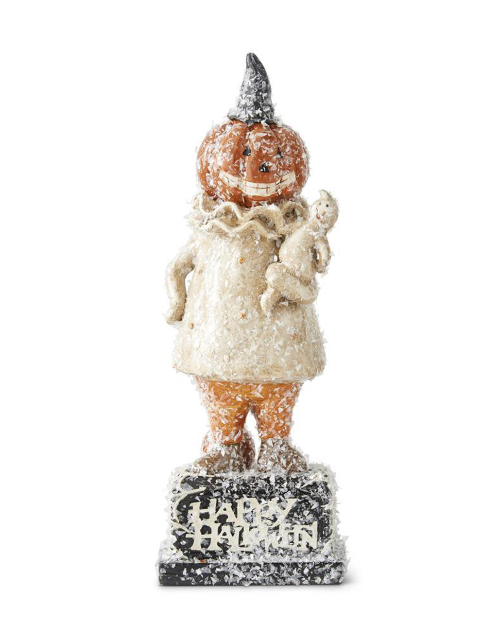 Pumpkin Man With Ghost & Glitter Flakes 28cm | Horror-Shop.com