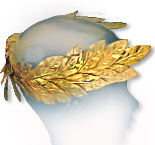 Laurel Wreath Gold Roman Accessory Wreath Made Of Leaves Horror shop laurel-wreath-gold-roman-accessory-wreath-made-of-leaves-horror-shop