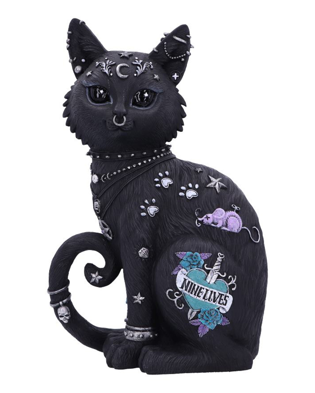 Nine Lives Cat Figurine 22cm | Gothic decoration figure | Horror-Shop.com
