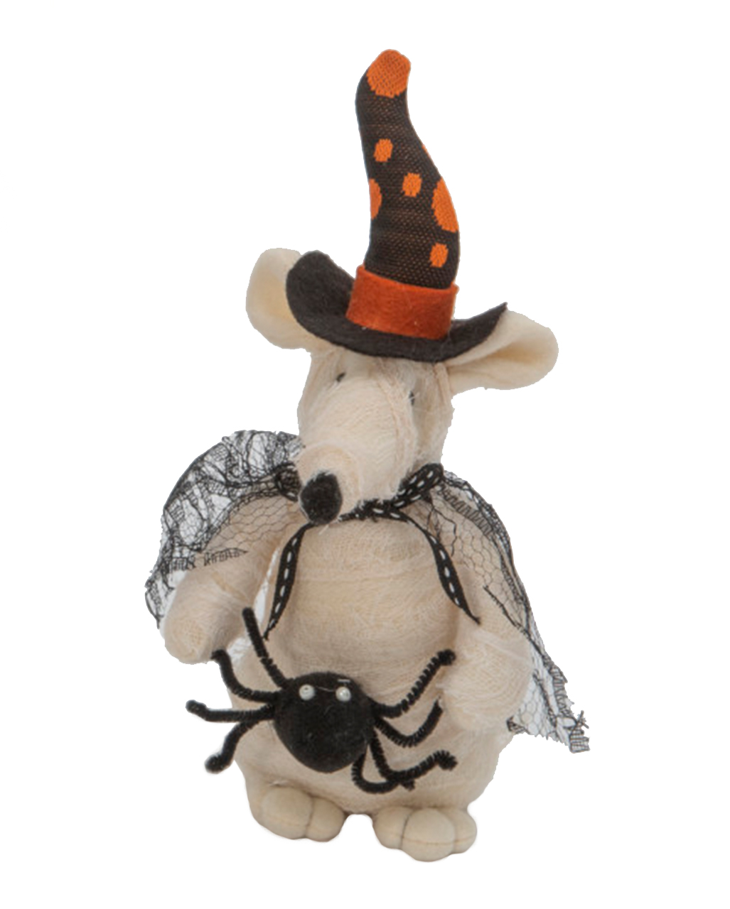 Plush Halloween Mouse With Spider 23cm ★ | Horror-Shop.com