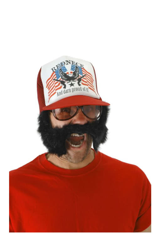 Redneck Cap with Beard | Trucker Cap with Beard made of synthetic hair ...