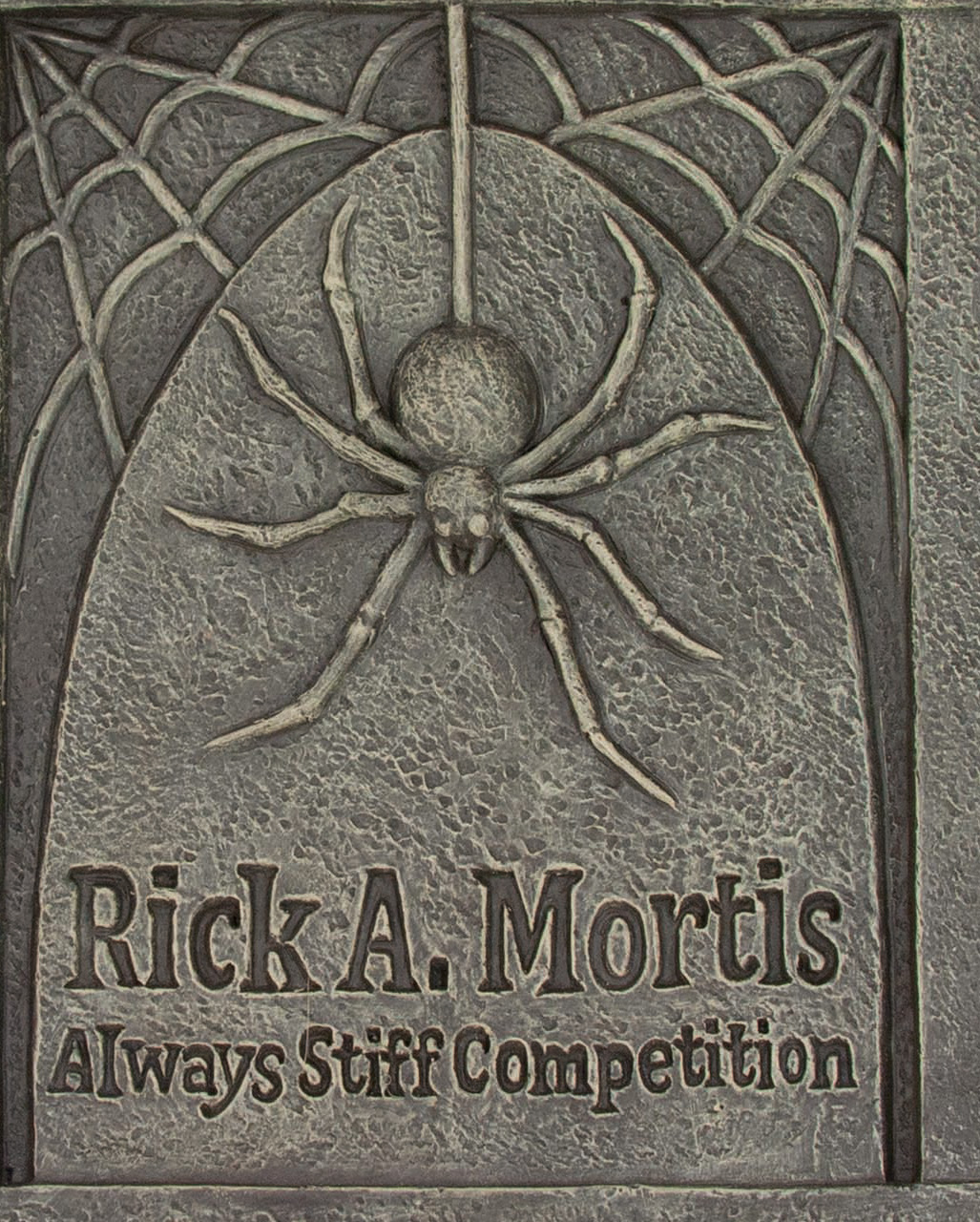 Rick A. Mortis Gravestone With Spider 70cm Halloween | Horror-Shop.com