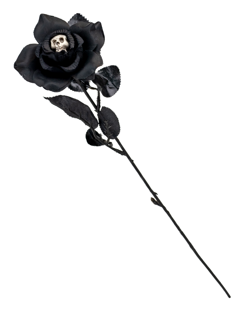 Black Rose With Skull In The Blossom 42cm ★ | Horror-Shop.com