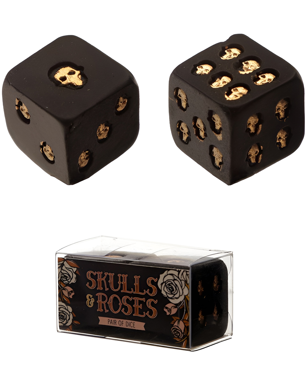 Black Skull Dice - Set Of 2 Order HERE | Horror-Shop.com