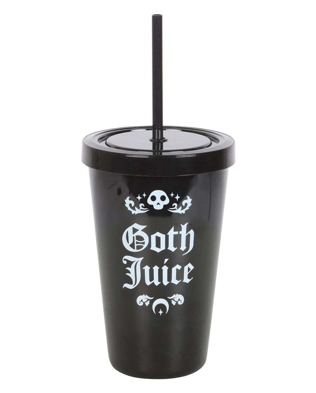 Black "Goth Juice" Drinks Cup With Straw ★ | Horror-Shop.com