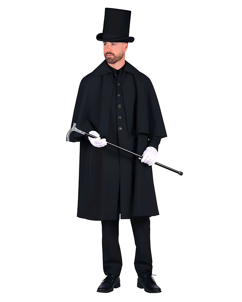 Black Coachman's Coat With Buttons for Halloween | Horror-Shop.com