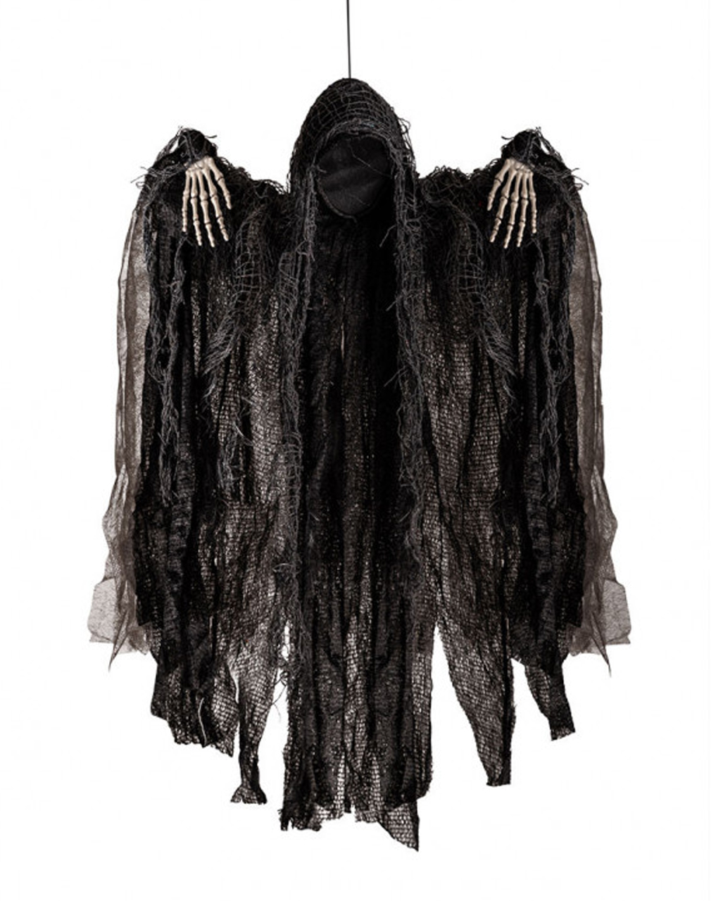 Black Faceless Ghost Hanging Figure 50cm ★ | Horror-Shop.com