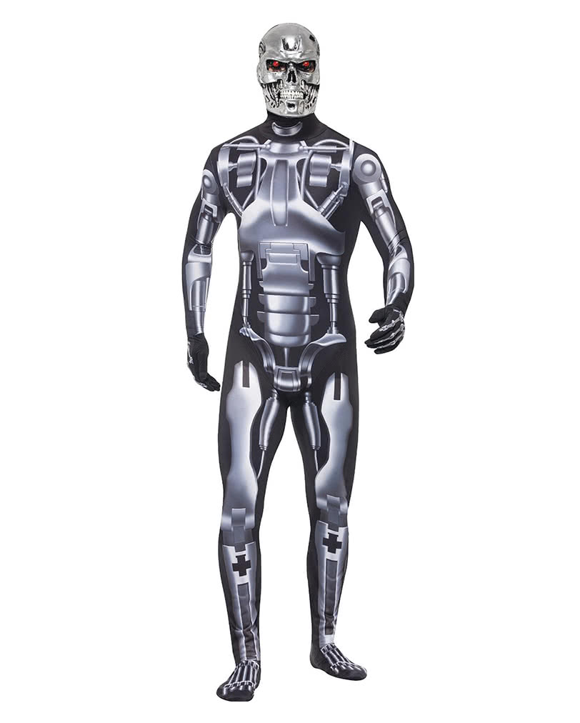 Terminator endoskeleton Men Costume | Robot costume with skull mask ...