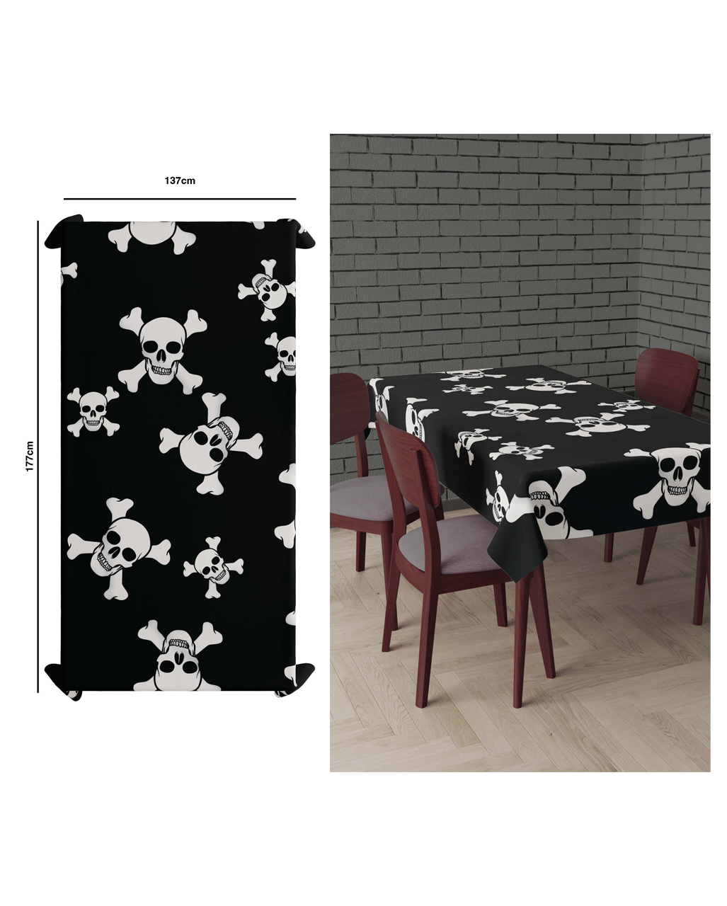 Skull Halloween Table Cloth Party decoration | Horror-Shop.com