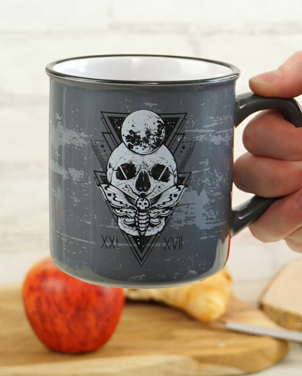 Skull Moth Mystic Mug ★ for Gothic fans | Horror-Shop.com