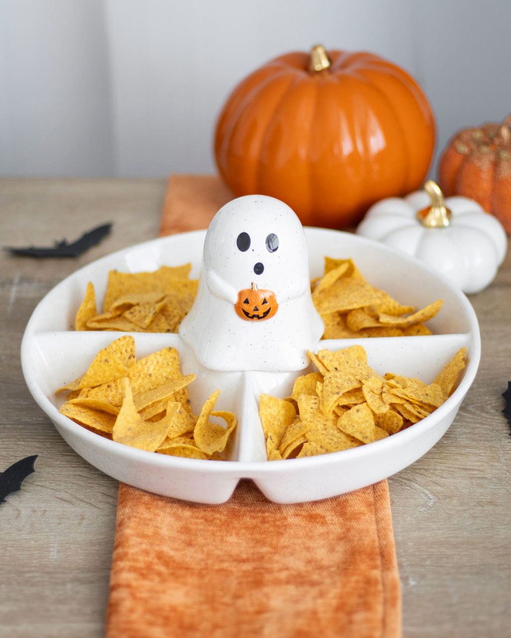White Ghost Chip & dip Snack Dish 30cm | Horror-Shop.com
