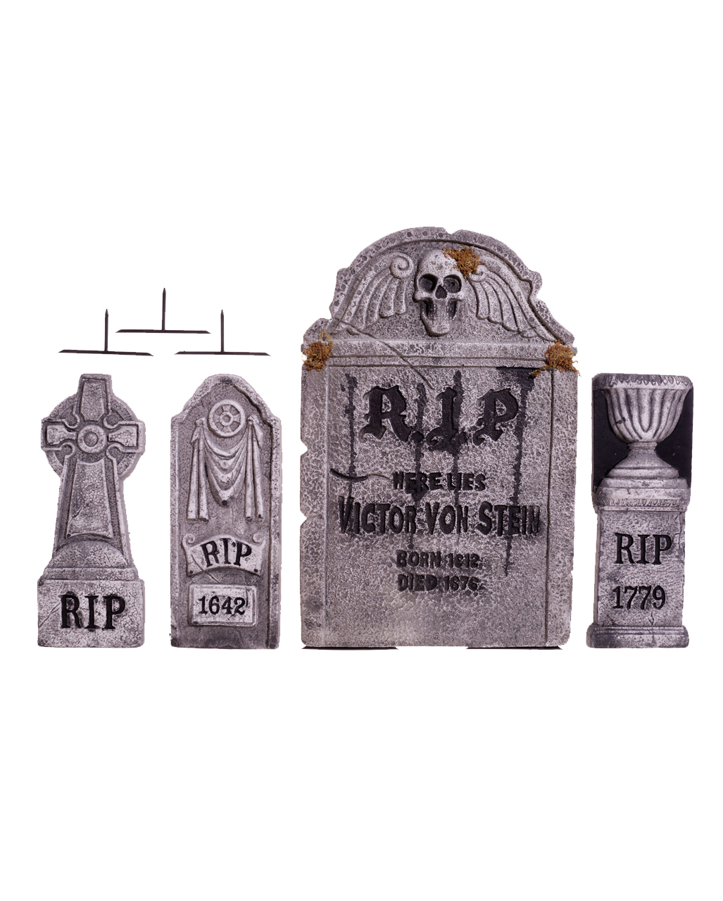4-teiliges Halloween Grabstein Set für 🎃 kaufen! | Horror-Shop.com