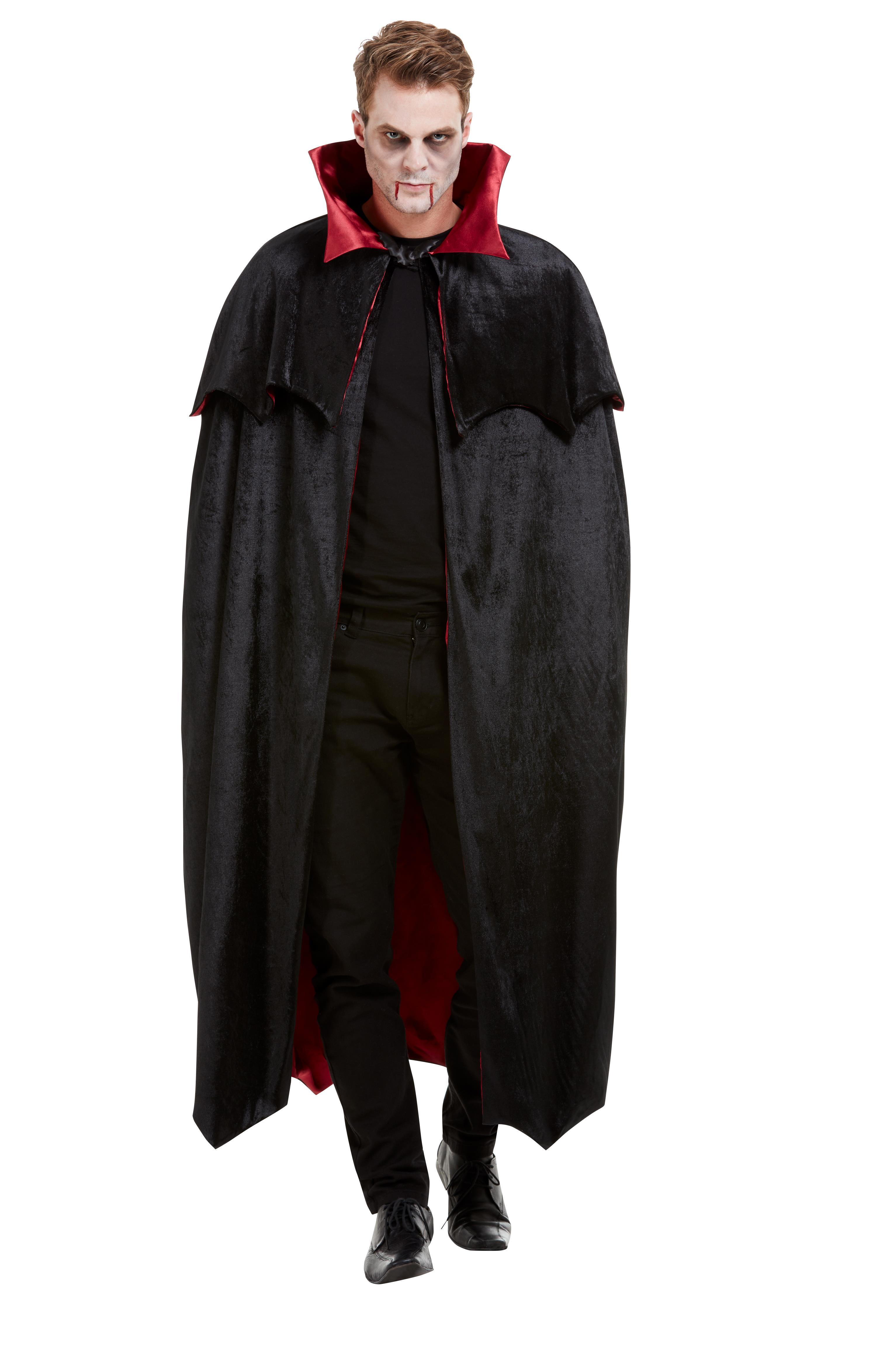 Vampir Cape Velours Deluxe für Erwachsene für Halloween | Horror-Shop.com