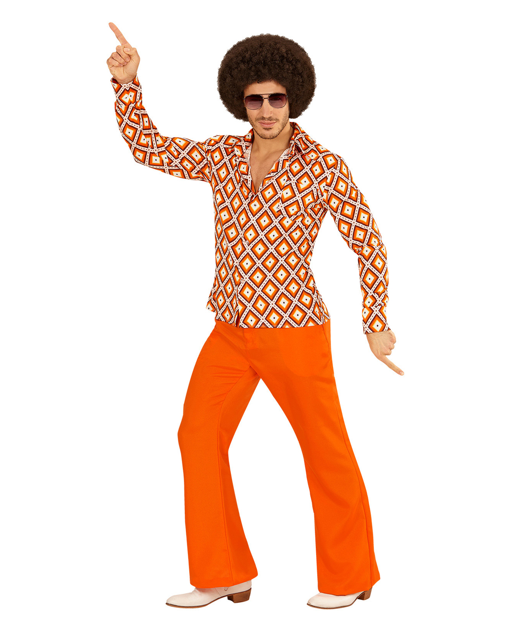 70s Groovy Costume Shirt Rhombus | Horror-Shop.com