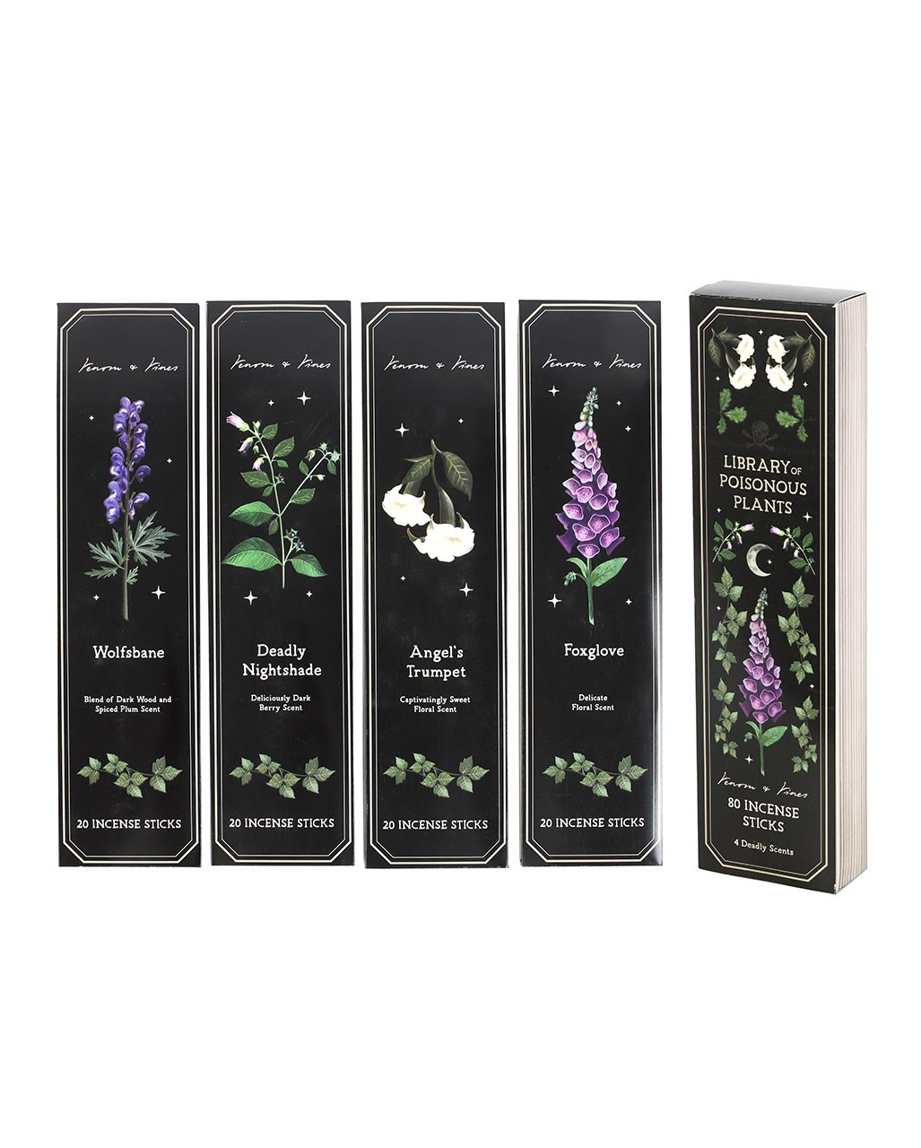 80 Pcs. "Poisonous Plants" Incense Sticks 4 Varieties order | Horror ...
