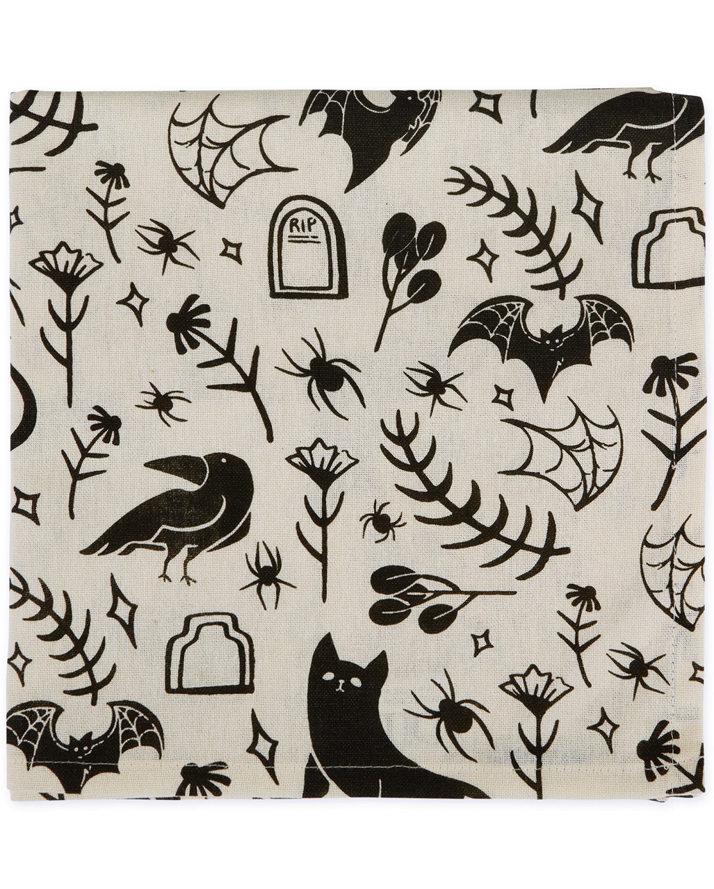 Black Magic Cotton Napkin 50cm ★ Halloween Homeware | Horror-Shop.com