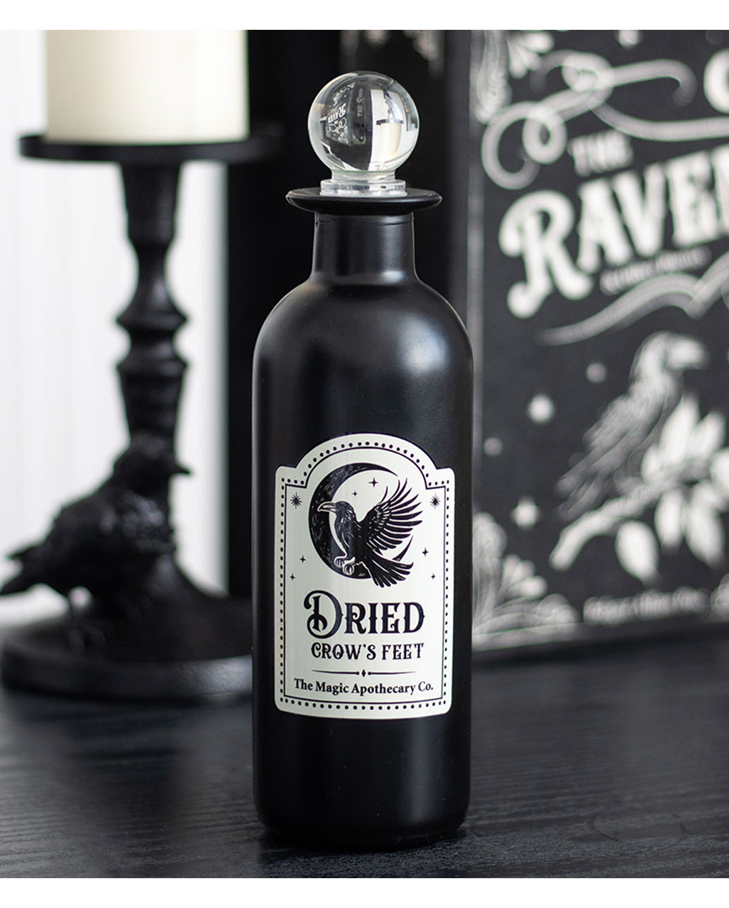 "Dried Crow's Feet" Magic Potion Bottle 19.5cm Gothic decoration ...