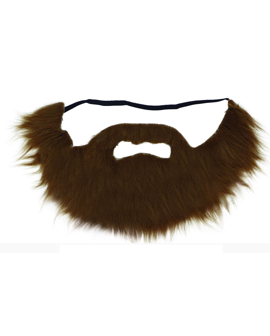 Dunkelbrauner Vollbart mit Gummiband | Kostümzubehör | Horror-Shop.com