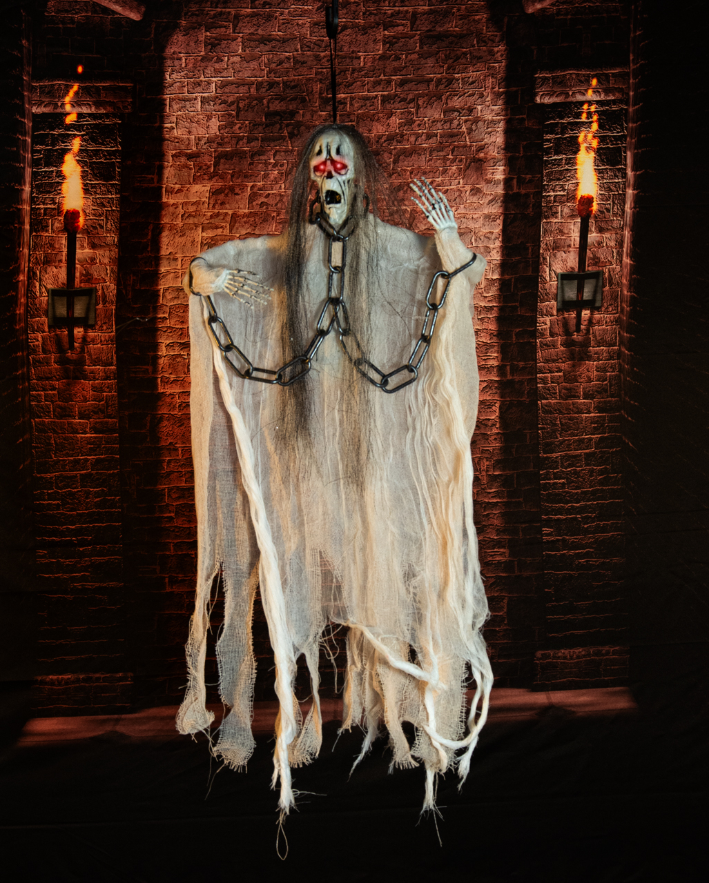 Bound Ghost Demon With Light, Sound & Movement 62cm | Horror-Shop.com