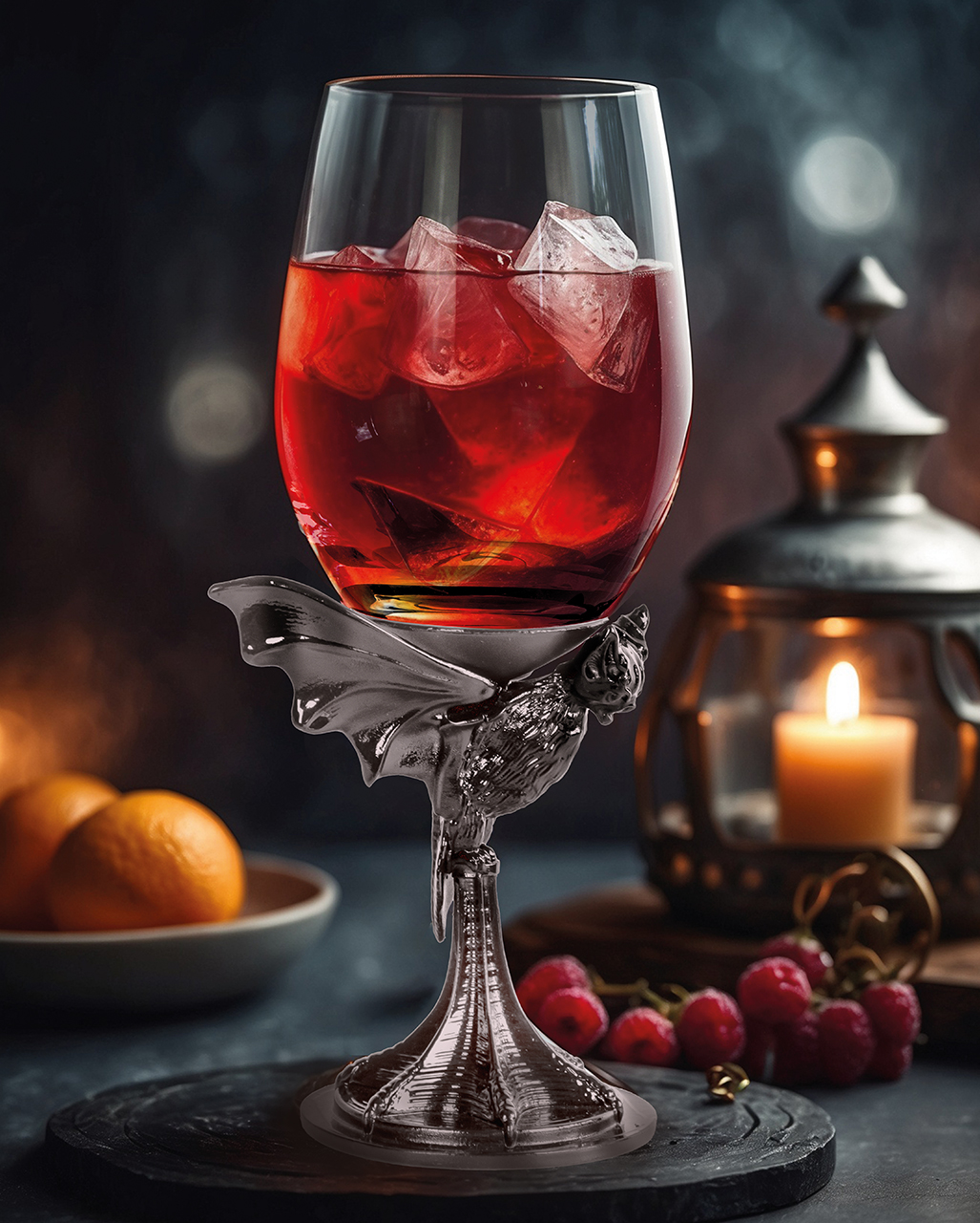Gothic Heritage Bat Wine Glass 500ml Buy | Horror-Shop.com