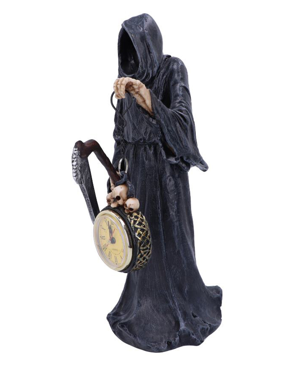 Grim Reaper With Clock Figure 39,5cm Gothic home decor | Horror-Shop.com