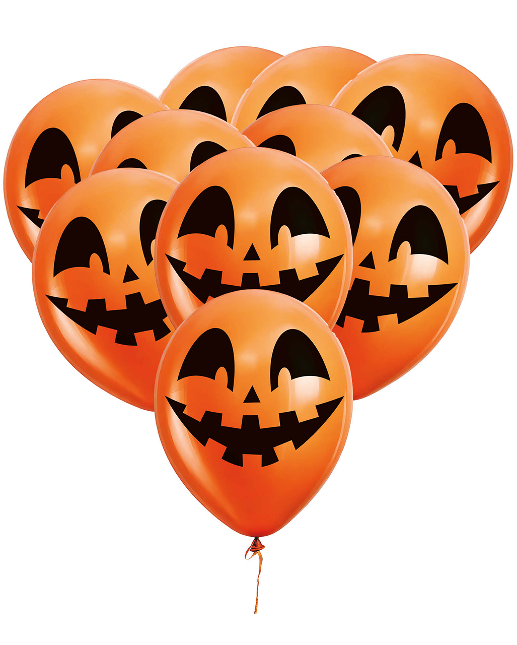 Halloween Pumpkin Balloons Orange 10 Pcs. as decoration | Horror-Shop.com