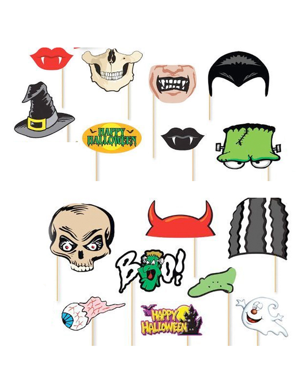 Halloween Party Photo Booth Set 16-Piece Order | Horror-Shop.com