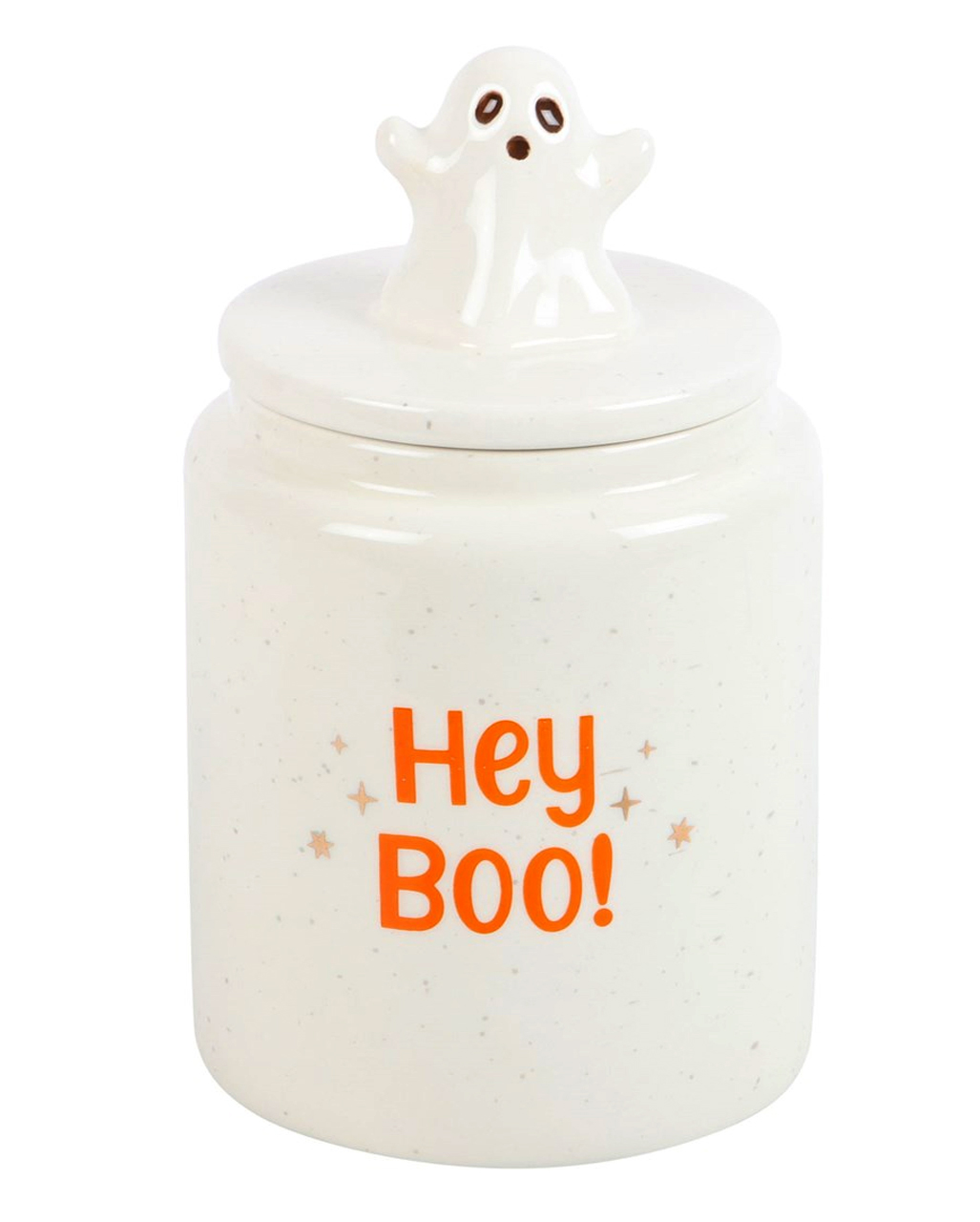 "HEY BOO" Ceramic Storage Container With Ghost 17cm for Halloween ...