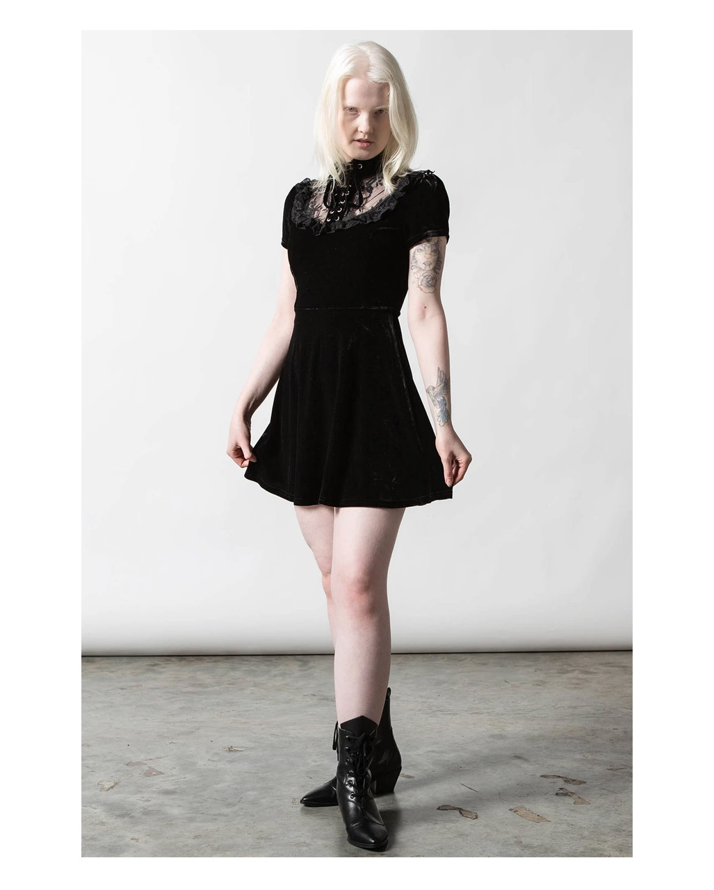 KILLSTAR Evernight Mini Dress | Gothic Fashion | Horror-Shop.com