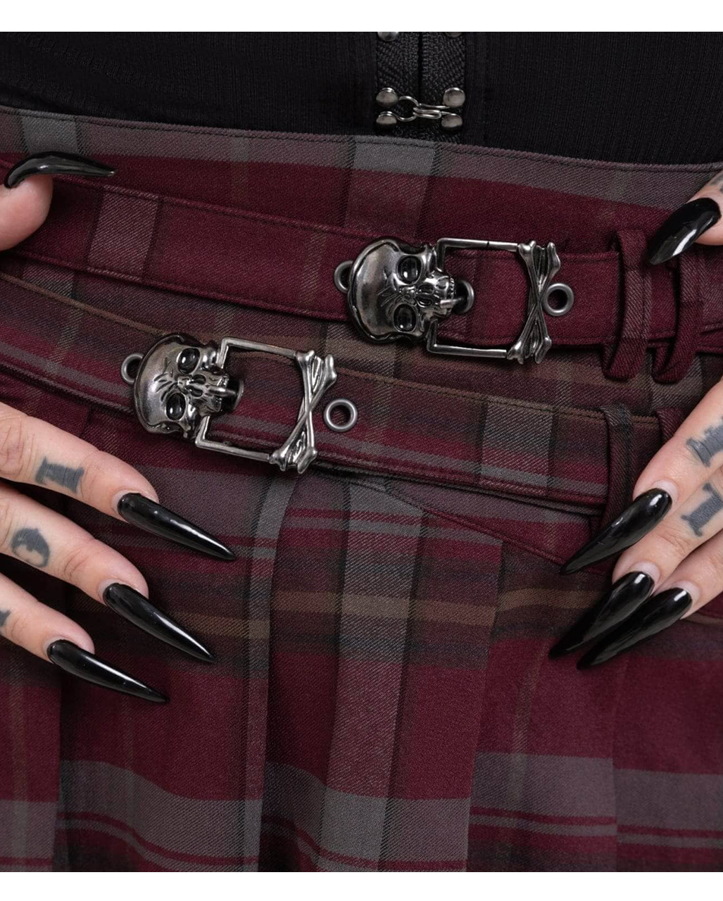 KILLSTAR Sable Riot Rock Buy ★ Gothic skirts | Horror-Shop.com