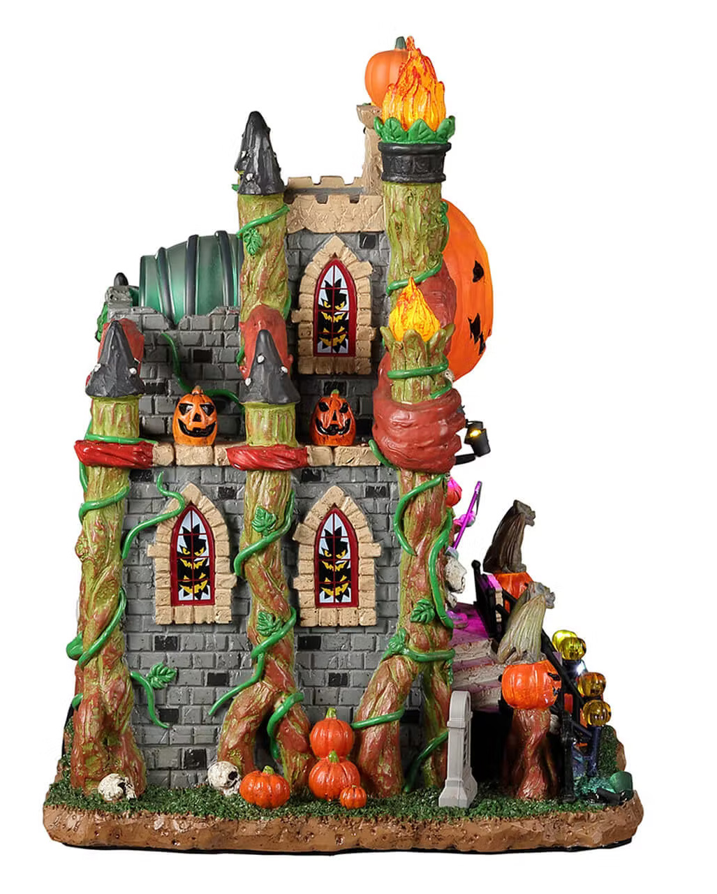 Halloween Figurines Lemax Halloween Spooky Town RARE Hungry Tree House ...