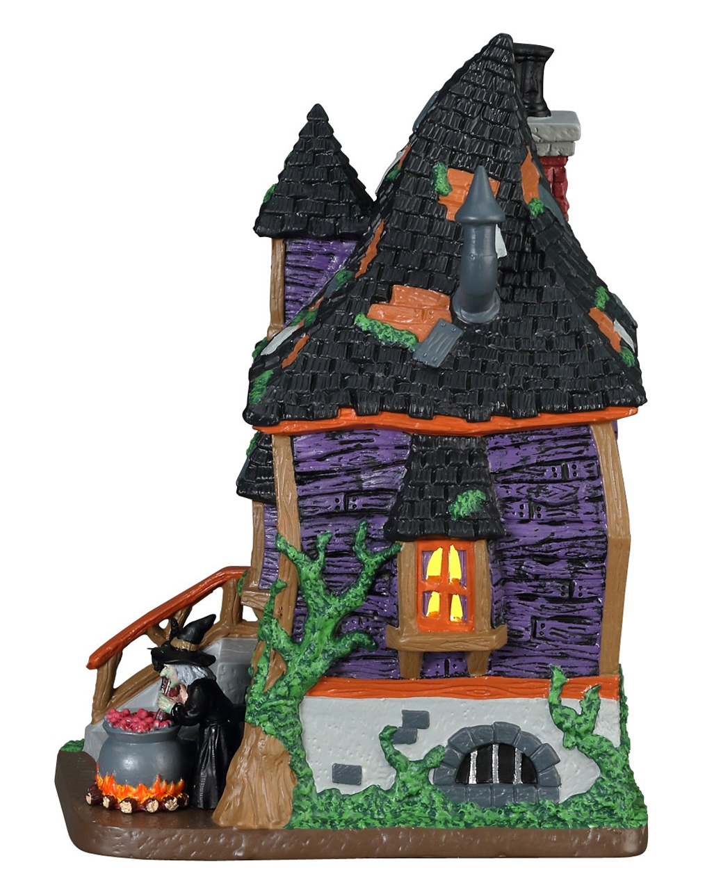 Lemax Spooky Town - Witches Bungalow | scary house with light | Horror ...