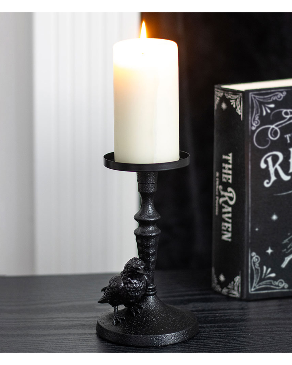 Mystic Raven Candle Holder 16.5cm as table decoration | Horror-Shop.com