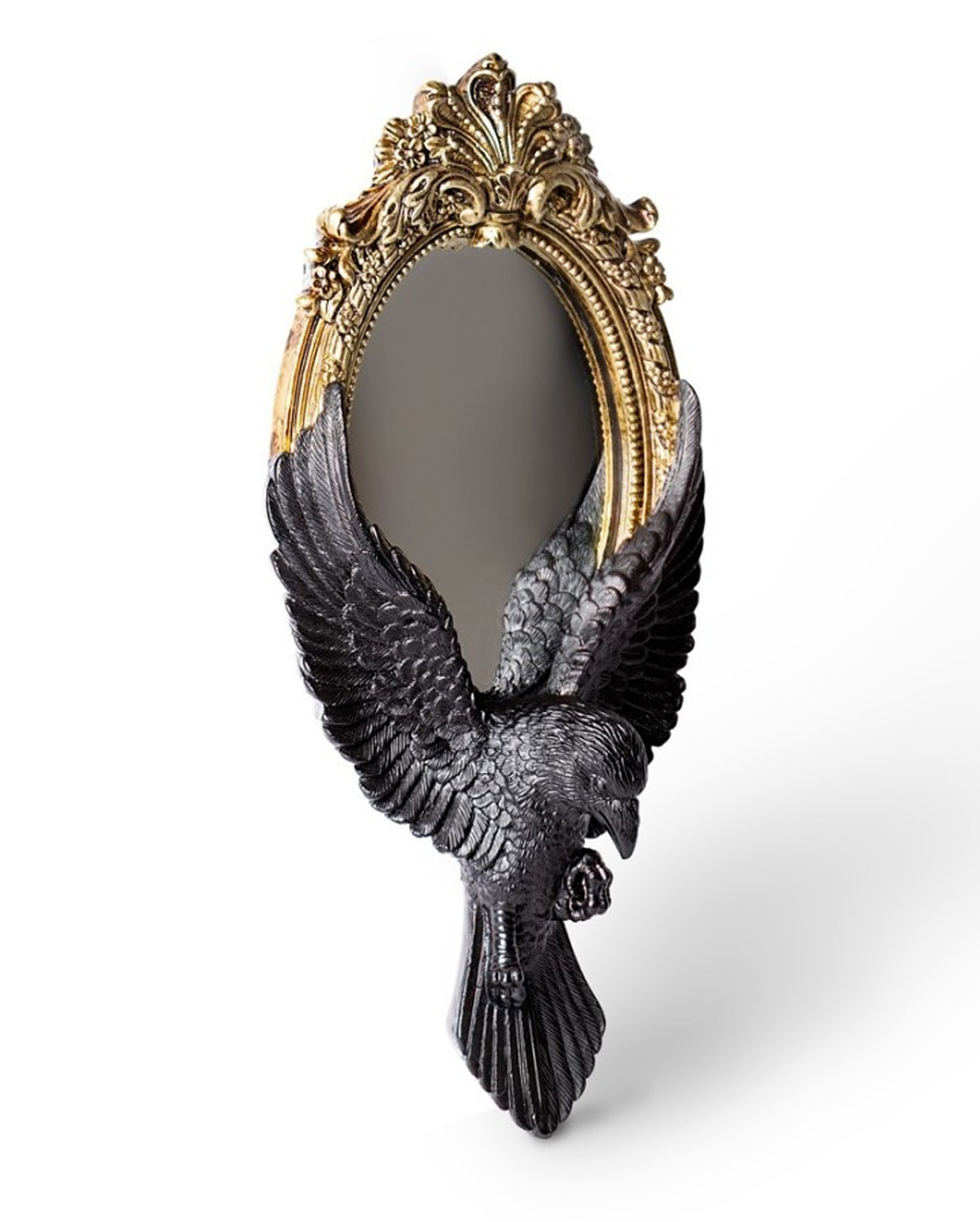 Raven's Gaze Hand Mirror 23cm as a home accessory | Horror-Shop.com
