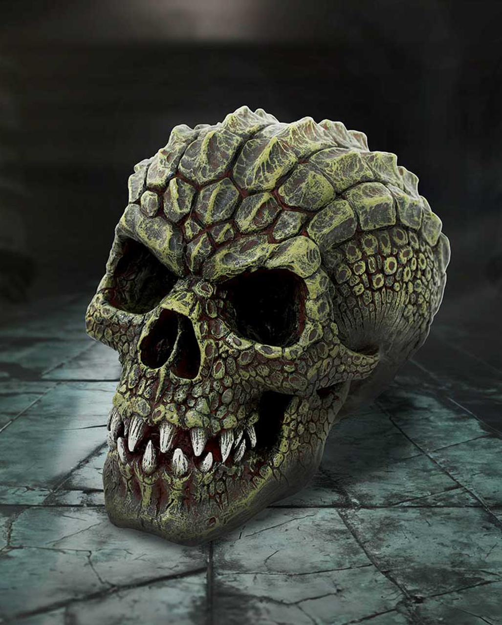 Reptillian Skull 17cm as Gothic Deco | Horror-Shop.com