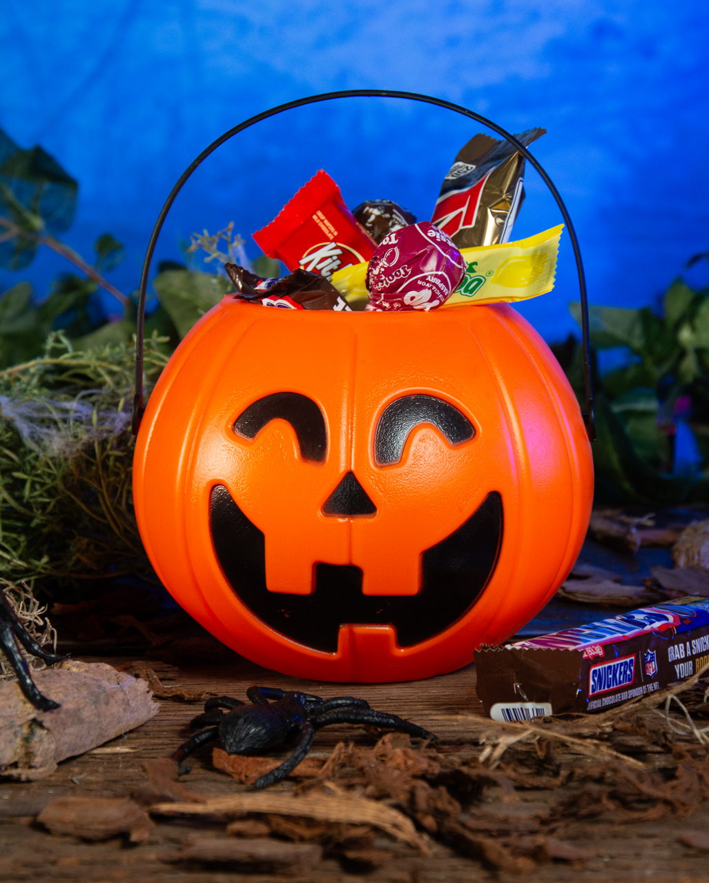 Round Pumpkin Bucket - Medium 13x16 Cm ★ | Horror-Shop.com
