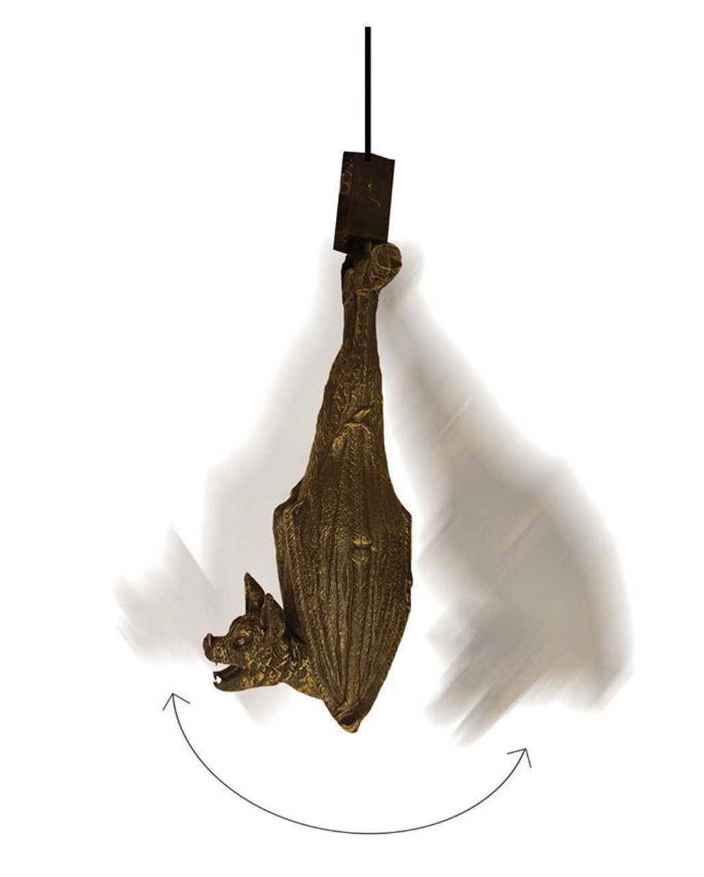 Swinging Animatronic Bat With Light & Sound 60cm for Halloween | Horror ...