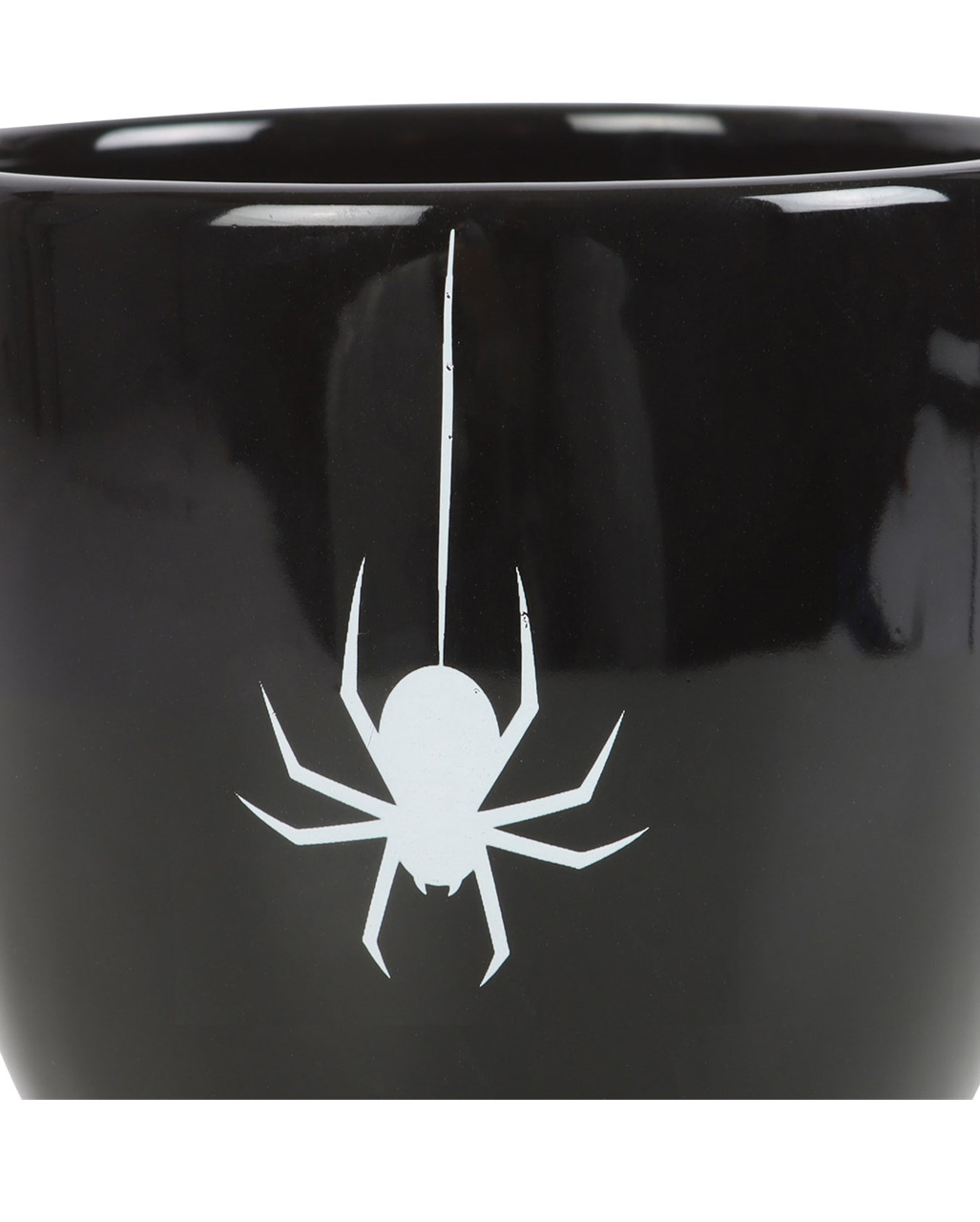 Black Teacup with Spider 11cm | Horror-Shop.com