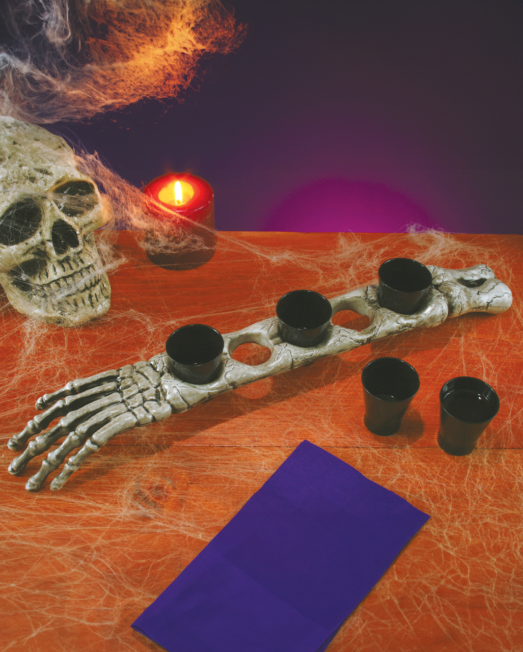 Skeleton Arm With 5 Shot Glasses | Halloween table decoration | Horror ...