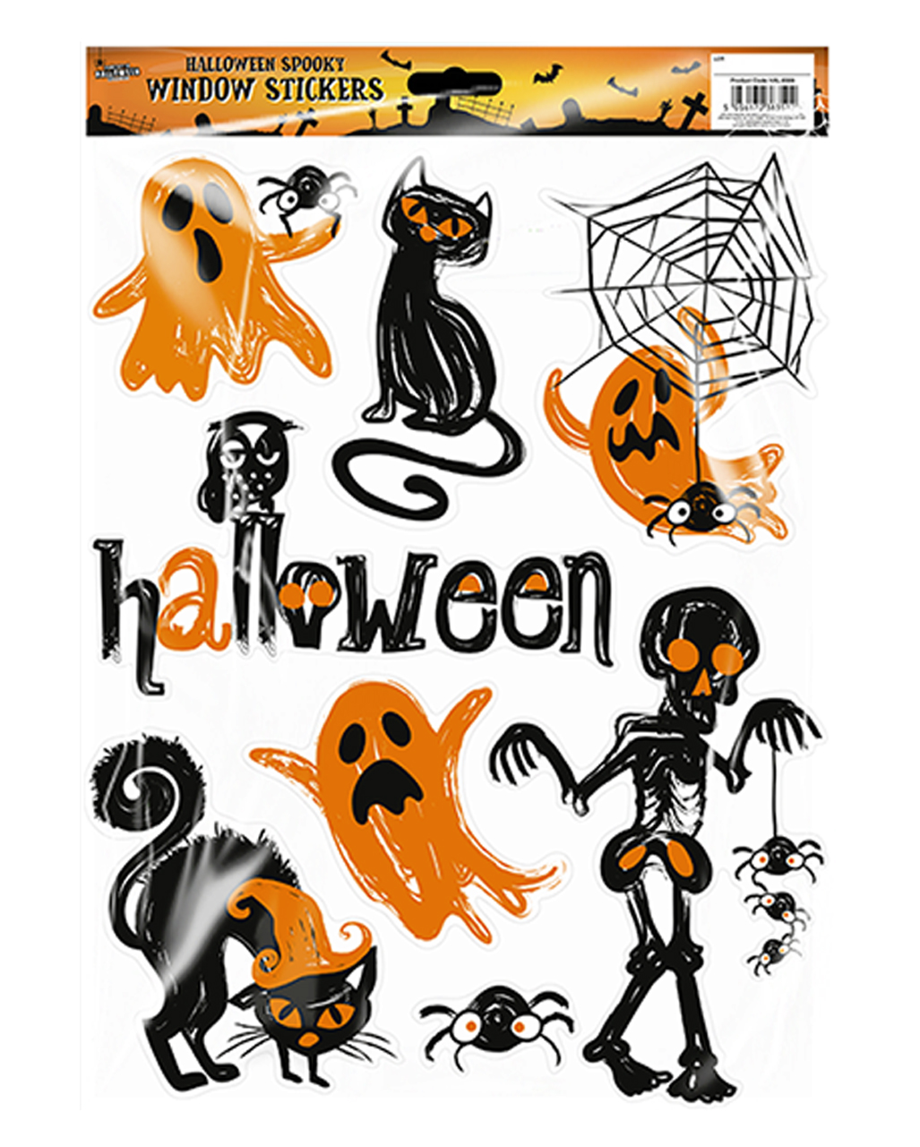 Spooky Halloween Window Sticker 1 Pc. as Gruseldeko | Horror-Shop.com