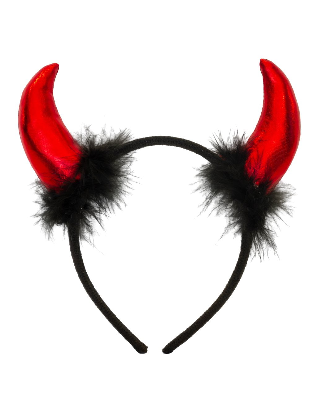 Devil Horns Hairband With Feathers as Costume Accessories | Horror-Shop.com