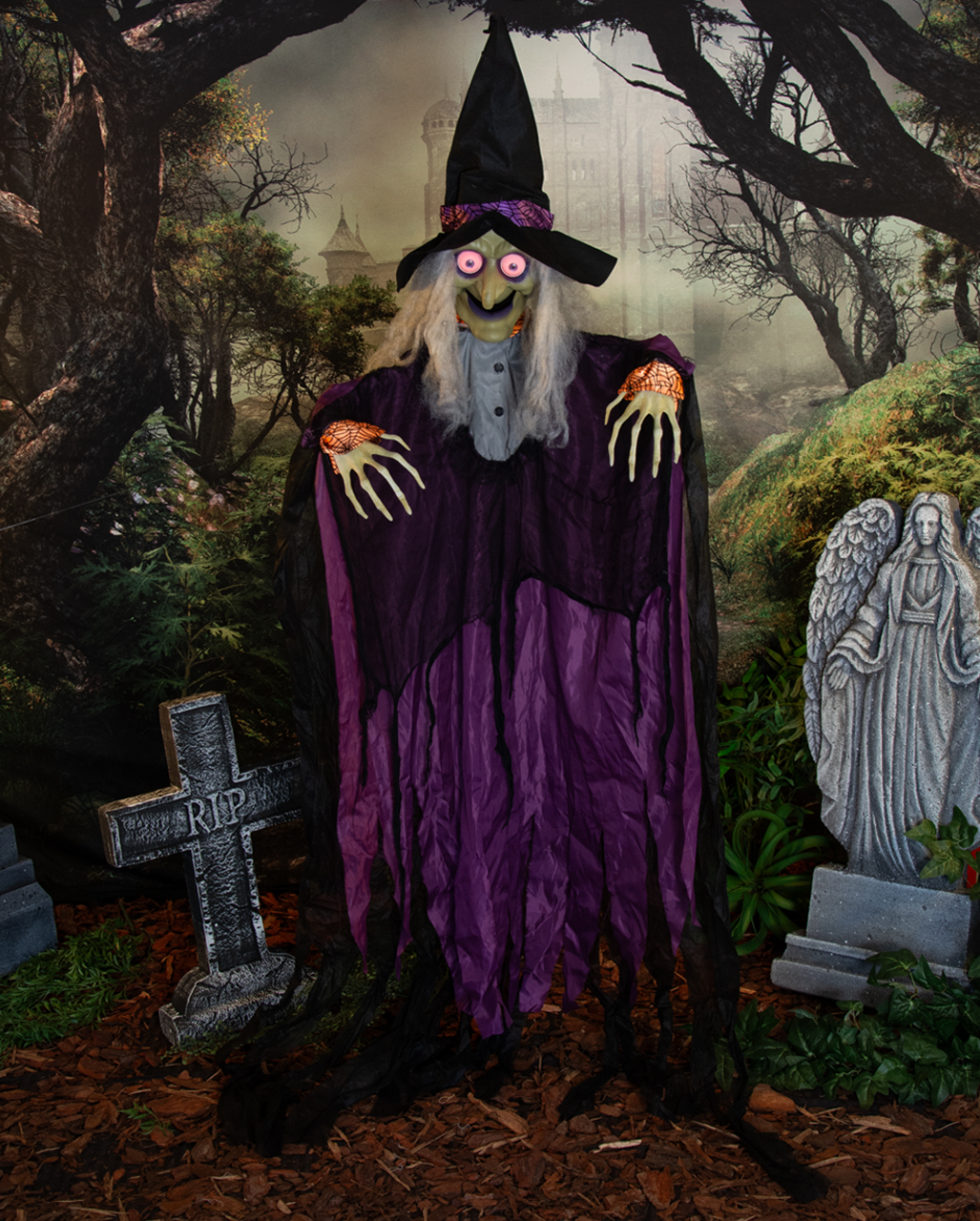 Agatha Witch With Moving Eyes & Mouth 183cm | Horror-Shop.com