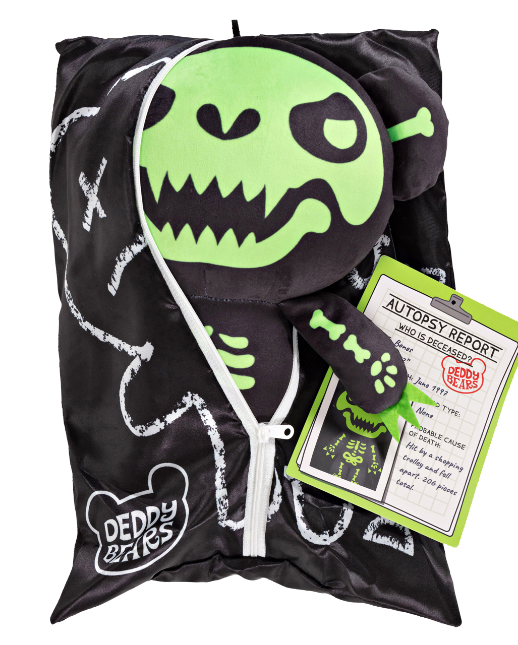 Bones Deddy Bear In Body Bag 30cm ᐅ Collectible | Horror-Shop.com