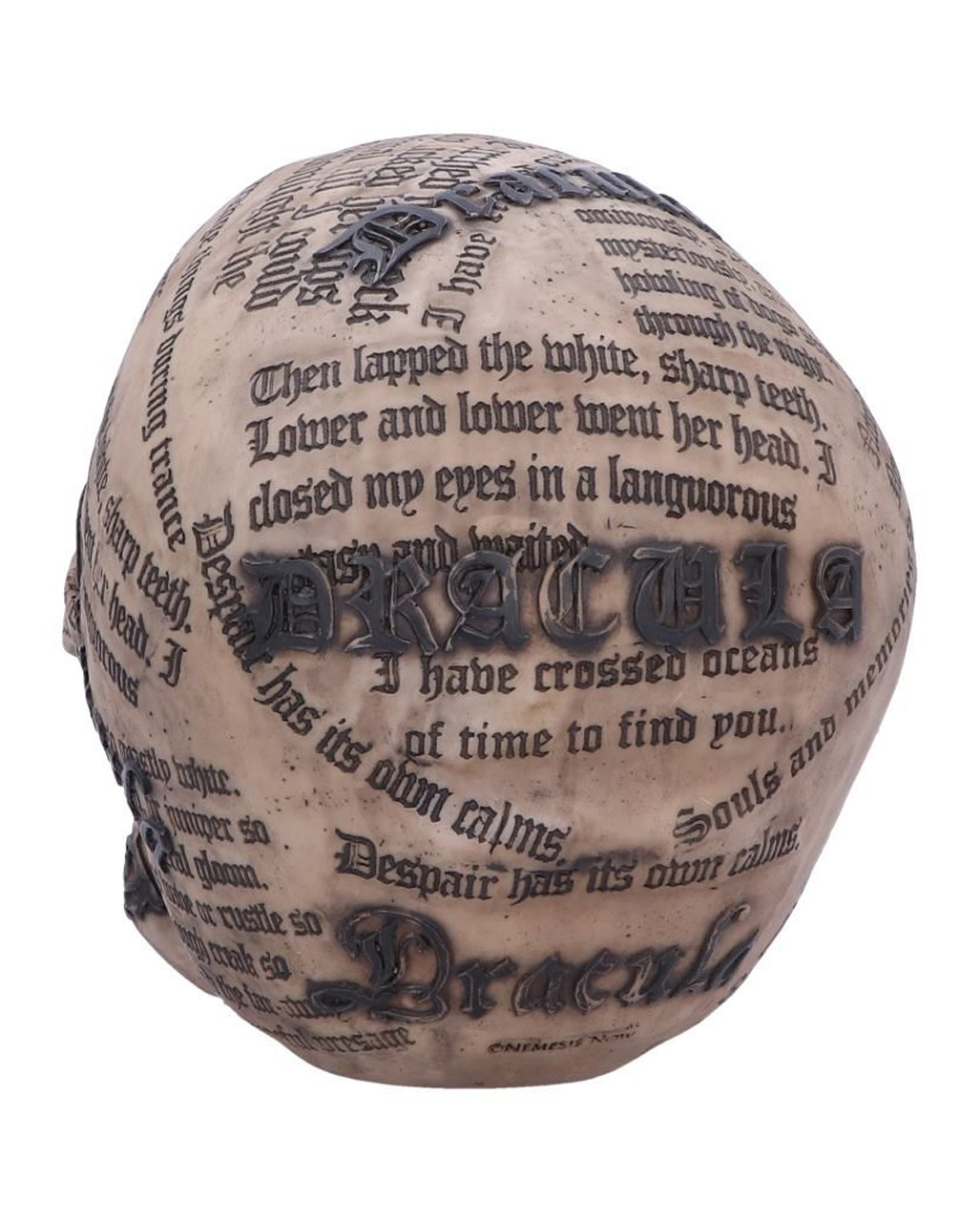 Dracula Totenschädel mit Bram Stoker Zitaten | Horror-Shop.com