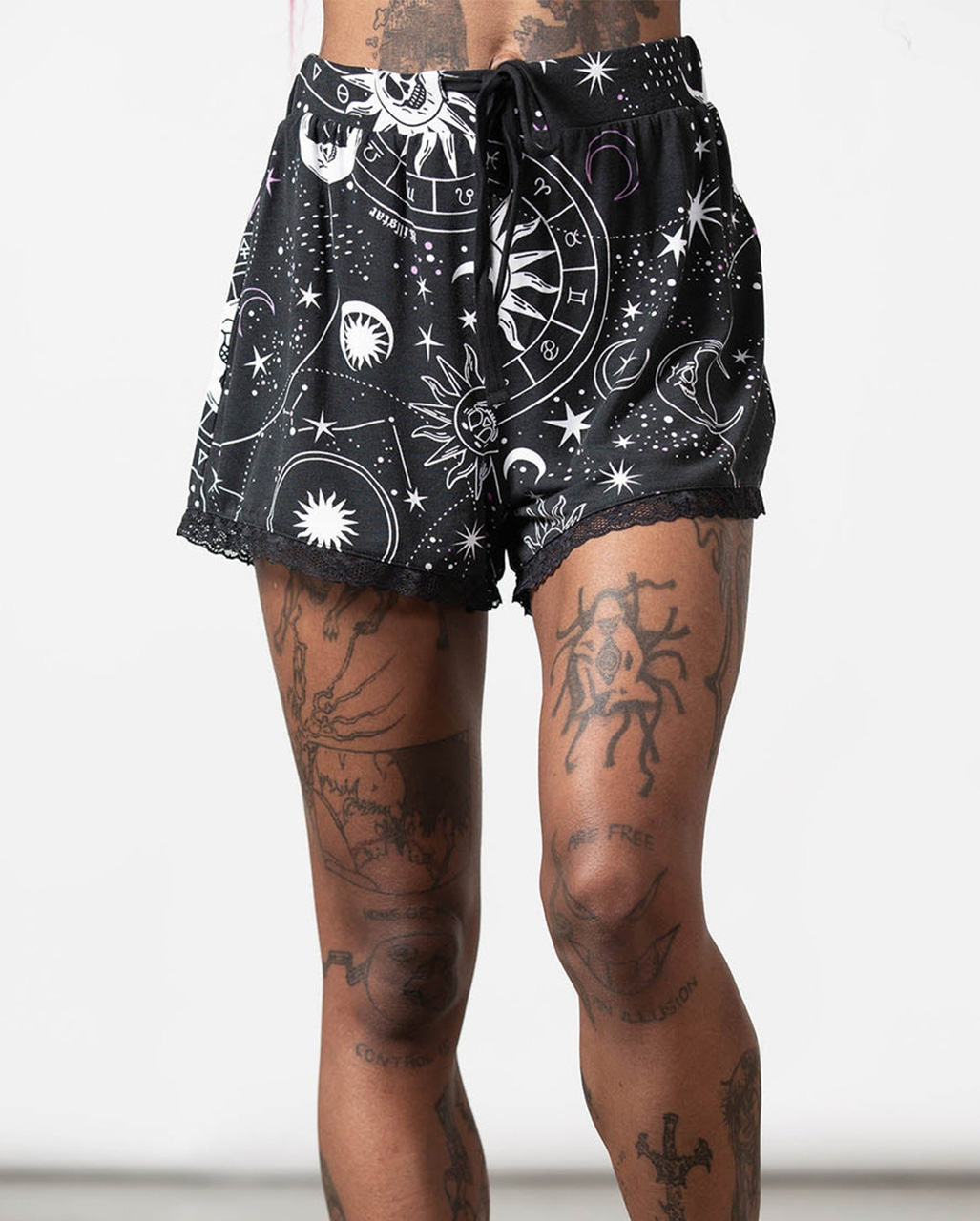 KILLSTAR Cosmos Shorts ★ Gothic nightwear | Horror-Shop.com