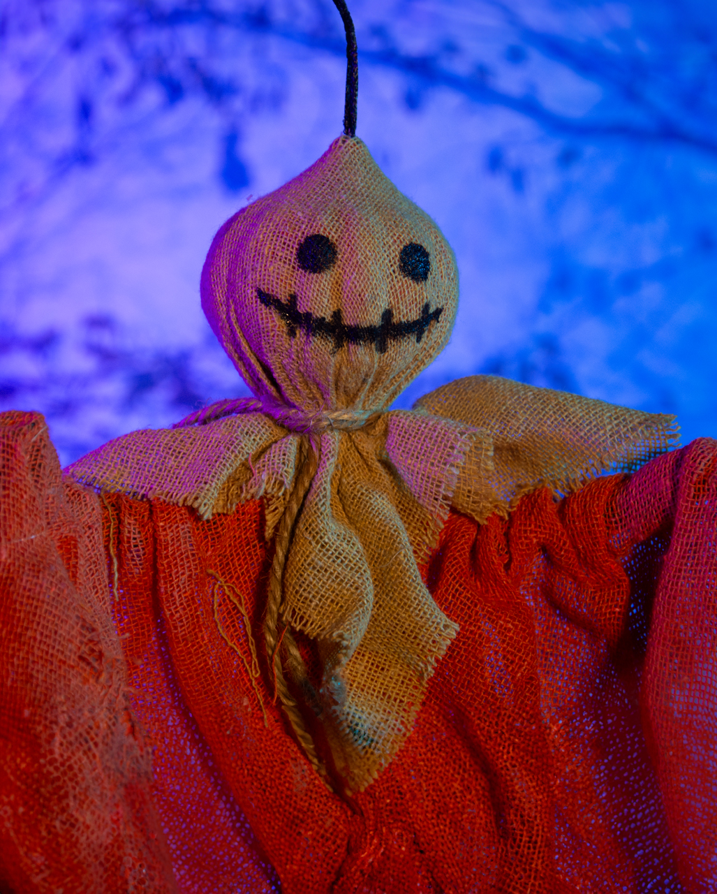 Pumpkin Ghost With Sack Mask Hanging Figure 50cm ★ | Horror-Shop.com