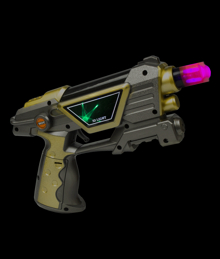 LED 3D Space Gun with Light & Sound to buy | horror-shop.com