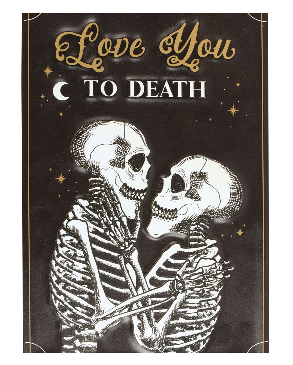"Love You To Death" Skeleton Couple Metal Sign 30x20cm ★ | Horror-Shop.com