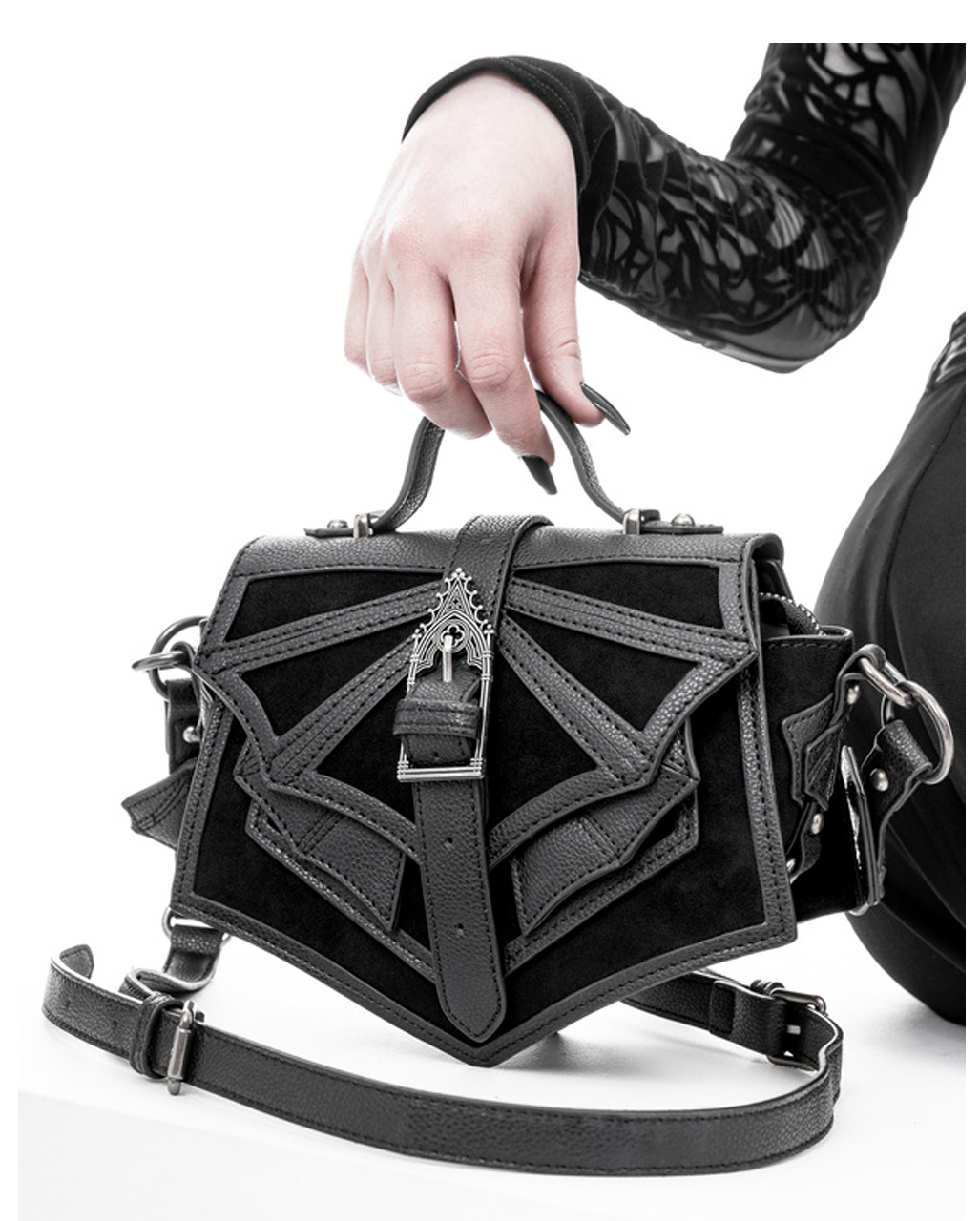 Night Creature Gothic Shoulder Bag ★ Gothic accessory | Horror-Shop.com
