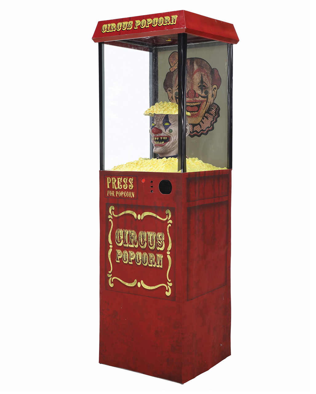 Popcorn Popper with Clown Halloween Animated Prop 175cm | Horror-Shop.com